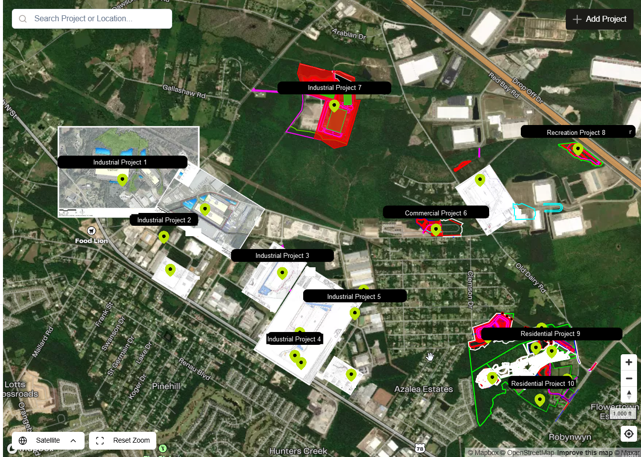 Displaying Layers On The Project Map