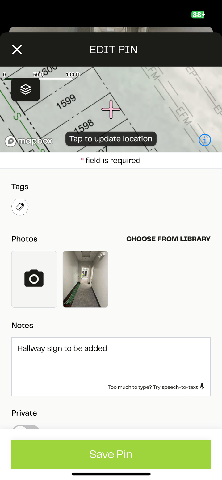 Editing or Moving Pins